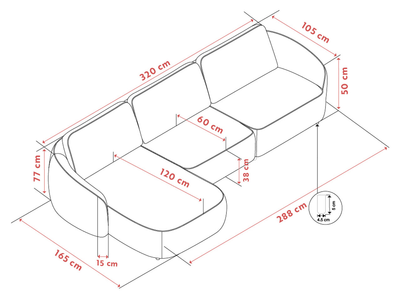 Rowico Home NORRIS-divaanisohva, Brenda-kangas (keltainen, vasenkätinen) - Divaanisohvat | Asko